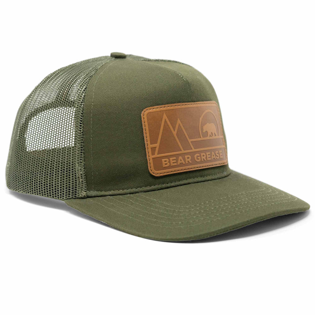 Bear Grease Leather Patch Hat
